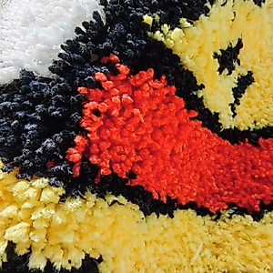 Cartoon Skull Design Rug, Soft Tufted Fluffy Carpet, Kawaii Irregular Fluffy Shaggy Floor Mat, Living Room Bedroom Lounge Home Decorative Rug, Thick Absorbent Bathroom Rug Doormat (23.6x23.6 inches)