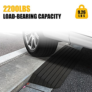 MAGIC UNION 1" Rise Solid Rubber Power Wheelchair Threshold Ramp Doorway