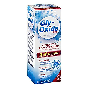 Gly-Oxide Alcohol-Free Antiseptic Mouth Sore Rinse, 2 oz, Packaging May Vary