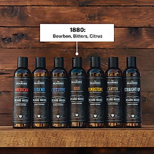 Live Bearded Beard Wash - 1880 - Beard and Face Wash - 8 fl. oz. - Water-Based Formula with All-Natural Ingredients for a Gentle, Deep Cleanse - Made in the USA