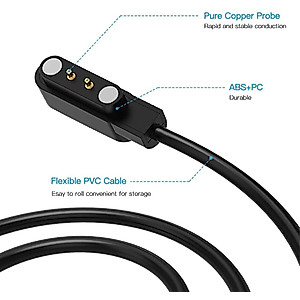 SENGKOB [2-Pack] 3.3FT Smart Watch Charger Magnetic USB Charging Cable for Letsfit Willful YAMAY VeryFitPro SW023 ID205L SW021 ID205U ID205S SW025 Uwatch 3S 3 2 2S