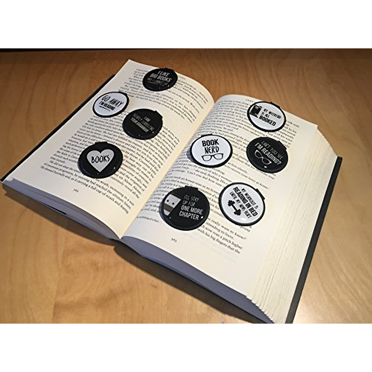 Just Clip it! Quote Bookmarks - (Set of 3 clip over the page markers) - I LIKE BIG Books, BIbliophile, GO AWAY, I'm reading.Funny Bookmark Set of all ages. Adults Men Women Teens & Kids