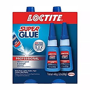 Loctite Super Glue Liquid Professional, Clear Superglue for Plastic, Wood, Metal, Crafts, & Repair, Cyanoacrylate Adhesive Instant Glue, Quick Dry - 0.7 fl oz Bottle, Pack of 2