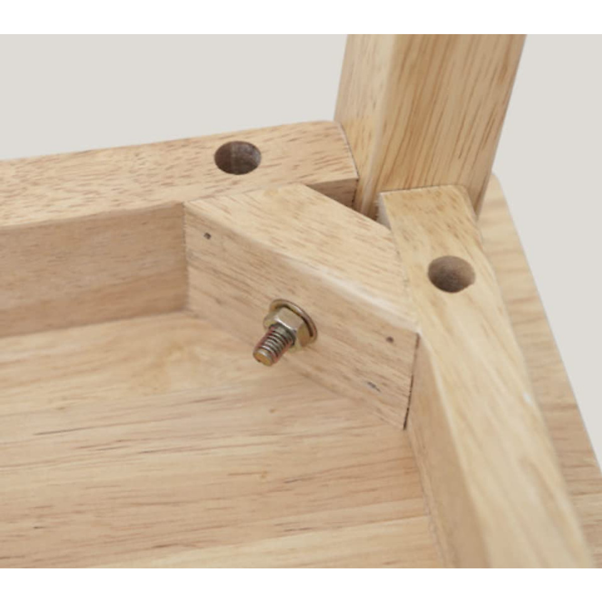 KSG kumsun Wooden Stools – Durable Wooden Stool for Bathroom, Kitchen, Bedroom, Kid’s Room – Square Low Stool with Assembling Kit – Durable and Long-Lasting Design – Practical and Versatile