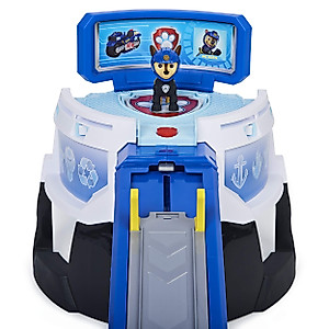 Paw Patrol, Moto Pups Moto HQ Playset Toy with Sounds and Exclusive Chase Figure and Motorcycle Vehicle