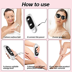 LANGQII IPL Hair Removal Device - Permanent Hair Removal for Women - Bikini Legs Armpit Facial Hair Removal 999,999 Flashes