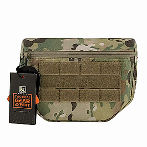 KRYDEX Tactical Dump Drop Pouch with Hook and Loop for JPC CPC AVS Vest Utility Tool Bag Airsoft Paintball (Upgrade Pouch-MC)