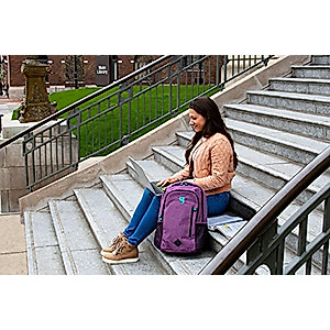 geckobrands Ambition Backpack – School/Work Backpack, Purple/Teal