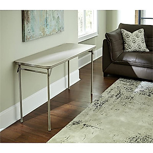 Cosco Folding Serving Table, 20" x 48", Antique Linen