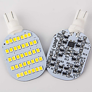 GRB Super Bright Natural White T10 921 922 912 LED Bulbs for 12V RV Ceiling Dome Light RV Interior Lighting Trailer Camper, 600 Lumens (Pack of 10)