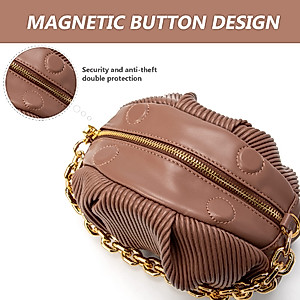 KingTo Knotted Shoulder Handbag Purse for Women Trendy Dumpling Clutch Cloud Bag Lightweight Pouch Bag