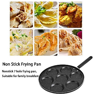 CHENJIEUS Home Kitchen Breakfast Omelette Pan, 7-hole Egg Frying Pan Non-stick Pancake Mold, Easy To Clean, Lazy Pan Provides All-in-one Breakfast.