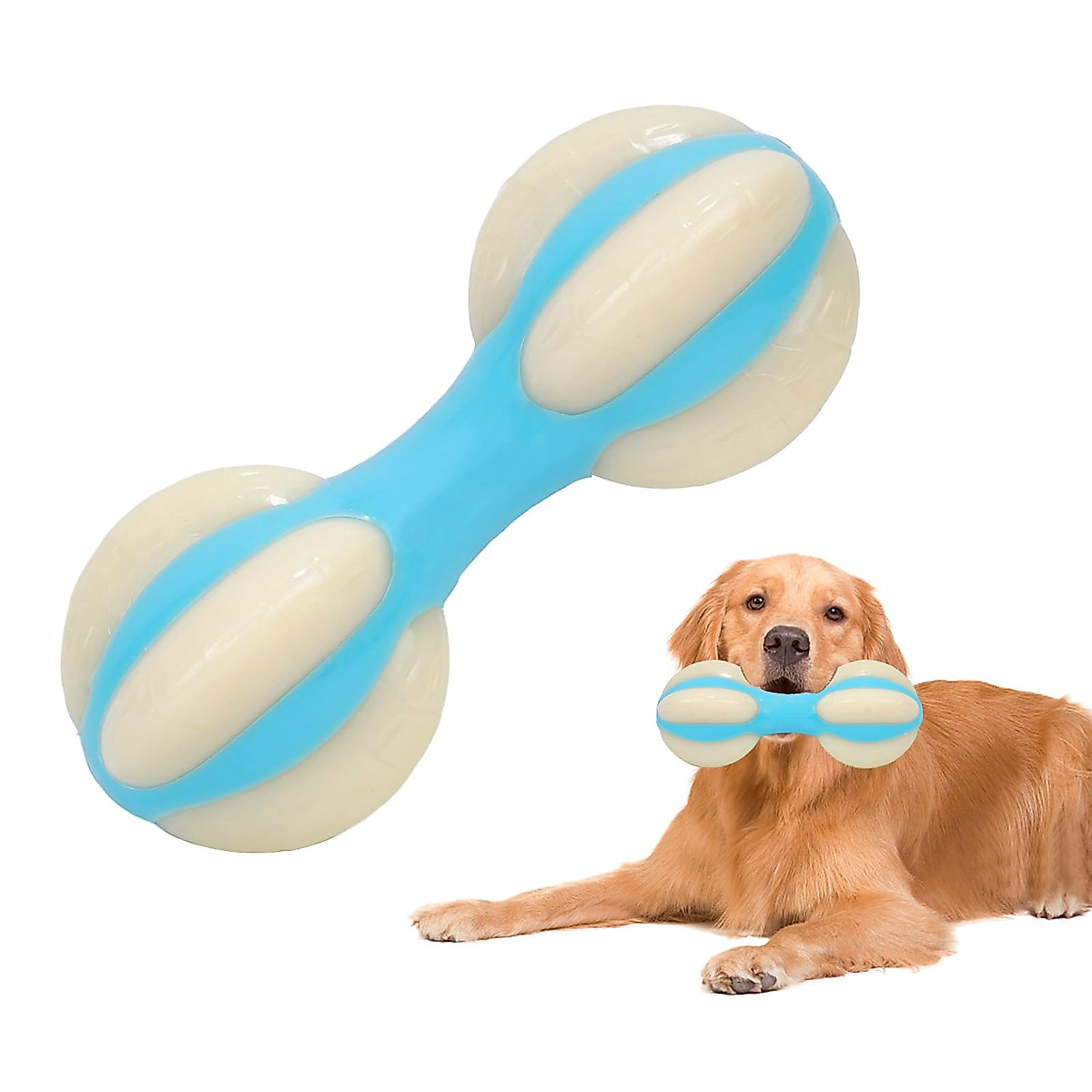 RAINFA Aggressive Chew Dog Toys, Lasting Dog Toy, Durable Nylon Bone, with Real Bacon pet Toys,Indestructible Bone,Cleaning Teething chewers Dog Toys, for Dogs, Pets,Large Dogs