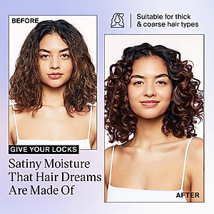 Eva NYC Satin Dream Smoothing Leave-In Cream for Thick Hair, Daily Softening Conditioner, GMO-Free Anti-Frizz, 5.4 fl oz