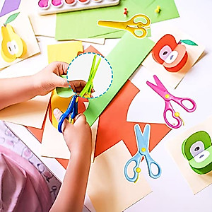 15 Pack Preschool Training Scissors,Children Plastic Safety Scissors,Toddler Learning Scissor for Cutting Paper Craft Supplies