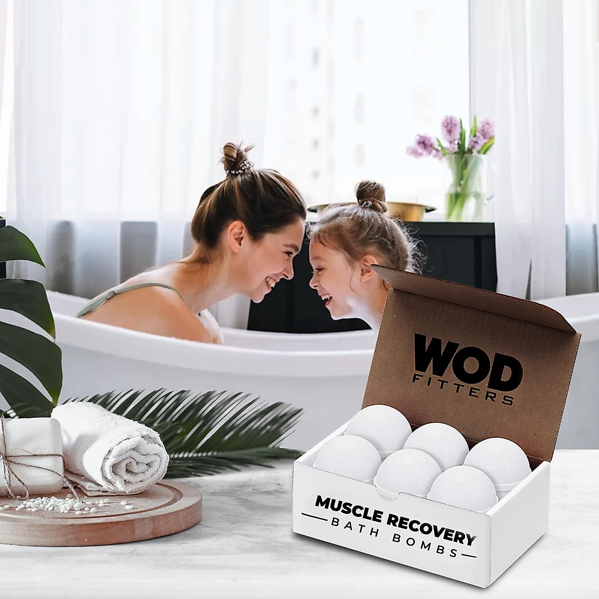 Bath Bombs with Epsom Salt, Peppermint and Baking Soda - Scientifically Formulated for Muscle Recovery - All Natural Fast Relief from Muscle Soreness After Workouts - Handmade in USA - 6 Pack/Set