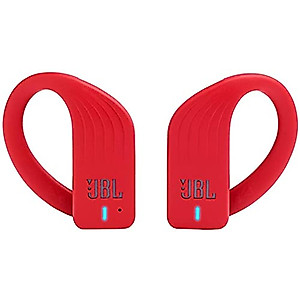 JBL TWS True Wireless in-Ear Headphones Bundle with Deluxe Hardshell Case (Endurance Peak, Red)