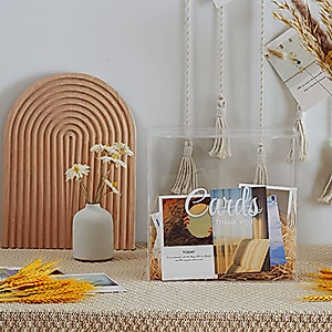 InfinCreats Wedding Card Box for Reception with Slot, Clear Acrylic Card Box for Wedding, 10''x10''x5'' White