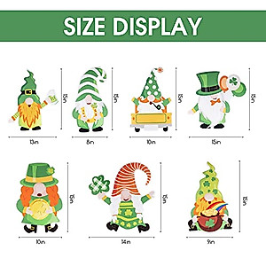 St Patrick's Day Decorations Yard Signs Leprechaun Gnomes Irish Shamrock Saint Patty's Lawn Garden Outdoor Yard Decor with Stakes