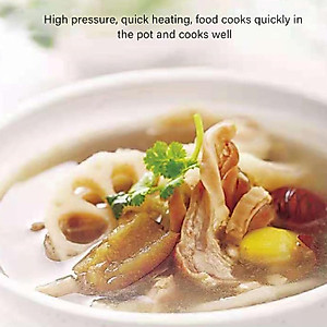 Non Stick Pressure Cooker,Thickened and Durable Medical Stone Soup Pot 8L Large Capacity Micro Pressure Cooker with Transparent Glass Lid (Orange)