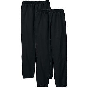 Hanes mens Ecosmart Non-pocket (Pack of 2) athletic sweatpants, Black-2 Pack, 3X-Large US