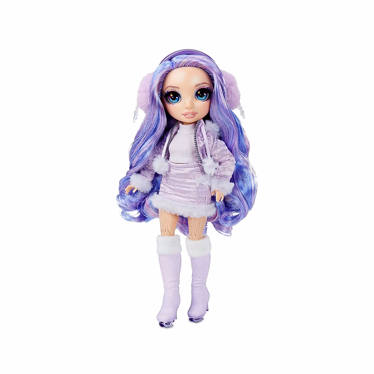 Rainbow High Winter Break Violet Willow - Purple Fashion Doll with 2 Outfits, Snow Gear and Display Stand - Gift and Collectable for Kids Ages 6+, Multicolor, 3.2 x 14 x 12 inches