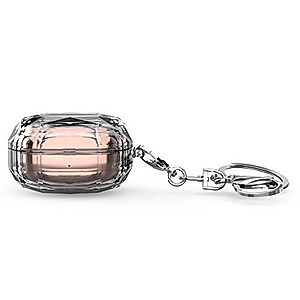 EZICOK Compatible with Samsung Galaxy Buds Live Case (2020), Geometric Designed Hard PC Shockproof Headphones Protective Cover Portable with Keychain for Galaxy Buds Live Earbuds Accessories (Clear)