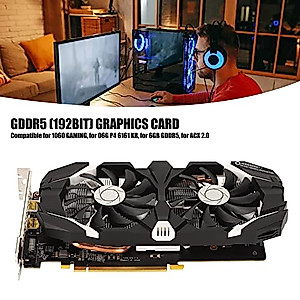 Zopsc GTX 1060 GDDR5 Dual Fan Desktop PC Graphics Card 4K HDR 8008MHz for GTX 1060 6GB, GTX 1060 5GB, GTX 1060 3GBGTX 1060 6GB, GTX 1060 5GB, GTX 1060 3GB.(5GB)