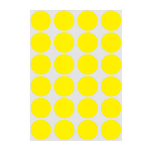 ChromaLabel 3/4 Inch Circle Sticker Labels, Easy to Write On Round Colored Stickers, 42 Sheets of Permanent Labels - 1008 Dot Stickers, Yellow Stickers