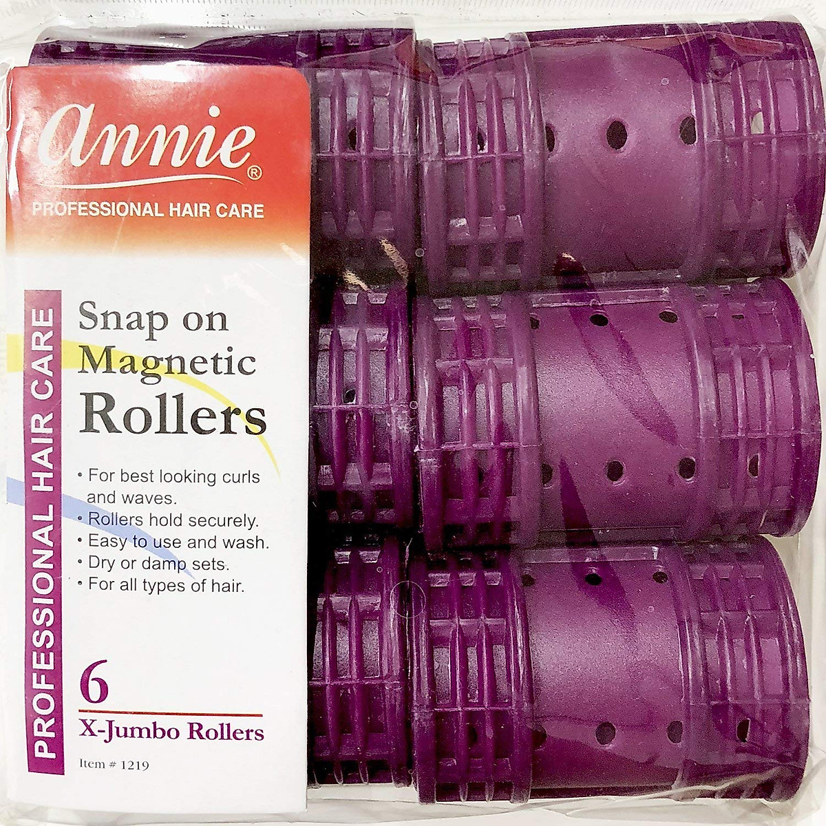 Annie- Professional Snap on Magnetic Rollers - Size (X Jumbo) - (1) Pack - Dry or Damp Sets - #59247 in Beauty