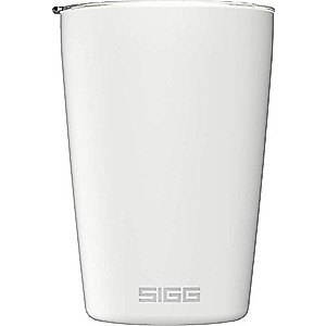 SIGG - Insulated Coffee Cup - Travel Mug Neso Pure Ceram - Dishwasher Safe - BPA Free - 18/8 Stainless Steel - White - 10 Oz