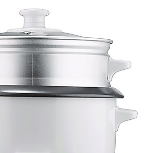 Brentwood Rice Cooker and Food Steamer 700-Watt, 10-Cup, White