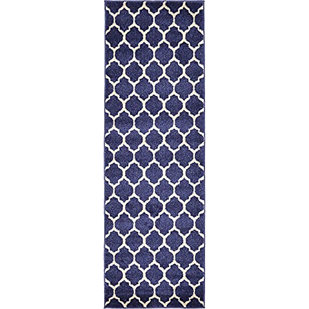 Unique Loom Trellis Collection Modern Morroccan Inspired with Lattice Design Area Rug, Runner 2' 0" x 6' 1", Dark Blue/Navy Blue