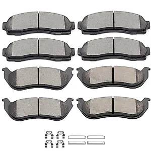 Ceramic Brake Pads Kits,SCITOO 8pcs Brakes Pads Set fit for 2002-2005 for Ford Explorer,2002-2005 for Mercury Mountaineer