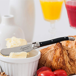 Laguiole Style de Vie Butter knives Premium Line, set of 4, black