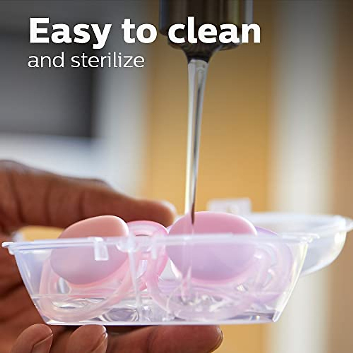 Philips AVENT Ultra Air Nighttime, 6-18 Months Pacifier, Blue, Pack of 4, SCF376/43