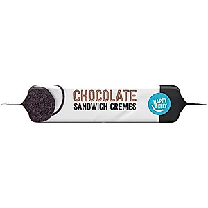 Amazon Brand - Happy Belly Chocolate Sandwich Creme Cookies, 14.3 ounce (Pack of 1)