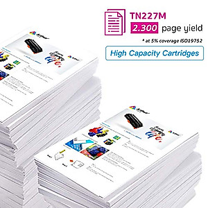 Arthur Imaging with CHIP Compatible Toner Cartridge Replacement for Brother Tn227 (Magenta, 1 Pack) (TN227M)