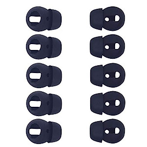 Yutoner 5 Pairs AirPods Ear Tips Anti-Slip Silicone Earbuds Cover Compatible with Apple AirPods 2 & AirPods or EarPods-【Not Fit in The Charging Case】 (Black)