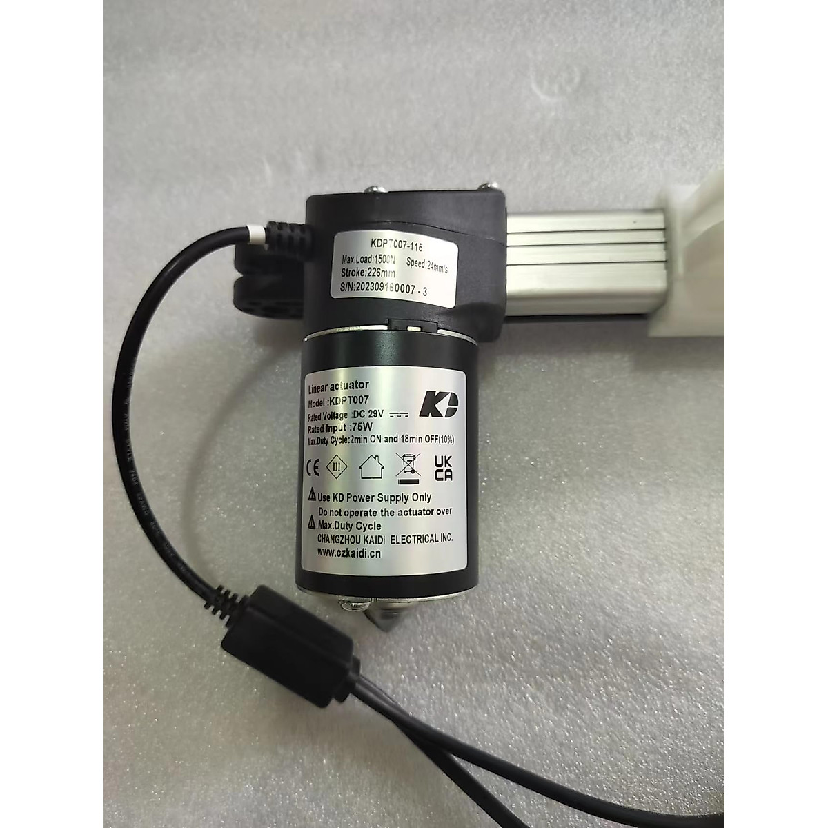 Kroshine Power Recliner Motor Replacement with Cord Model KDPT007-115 Linear Actuator for Sofa Lift Chair Couch Massage Seat Bed