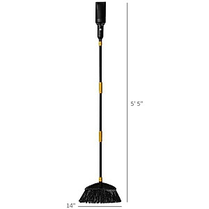 Aerobroom Outdoor Broom with Built-in Lightweight Rechargeable Cordless Leaf Blower | Collapsible Broom for RV, Camping, Deck, Patio or Balcony