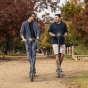NAVIC T5 Electric Scooter, Up to 19 Miles Range, 19 Mph Folding Commute Electric Scooter for Adults with 8.5" Solid Tires, Dual Braking System and App Control