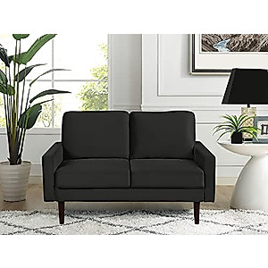 LifeStyle Solutions Morgan Loveseat, Black