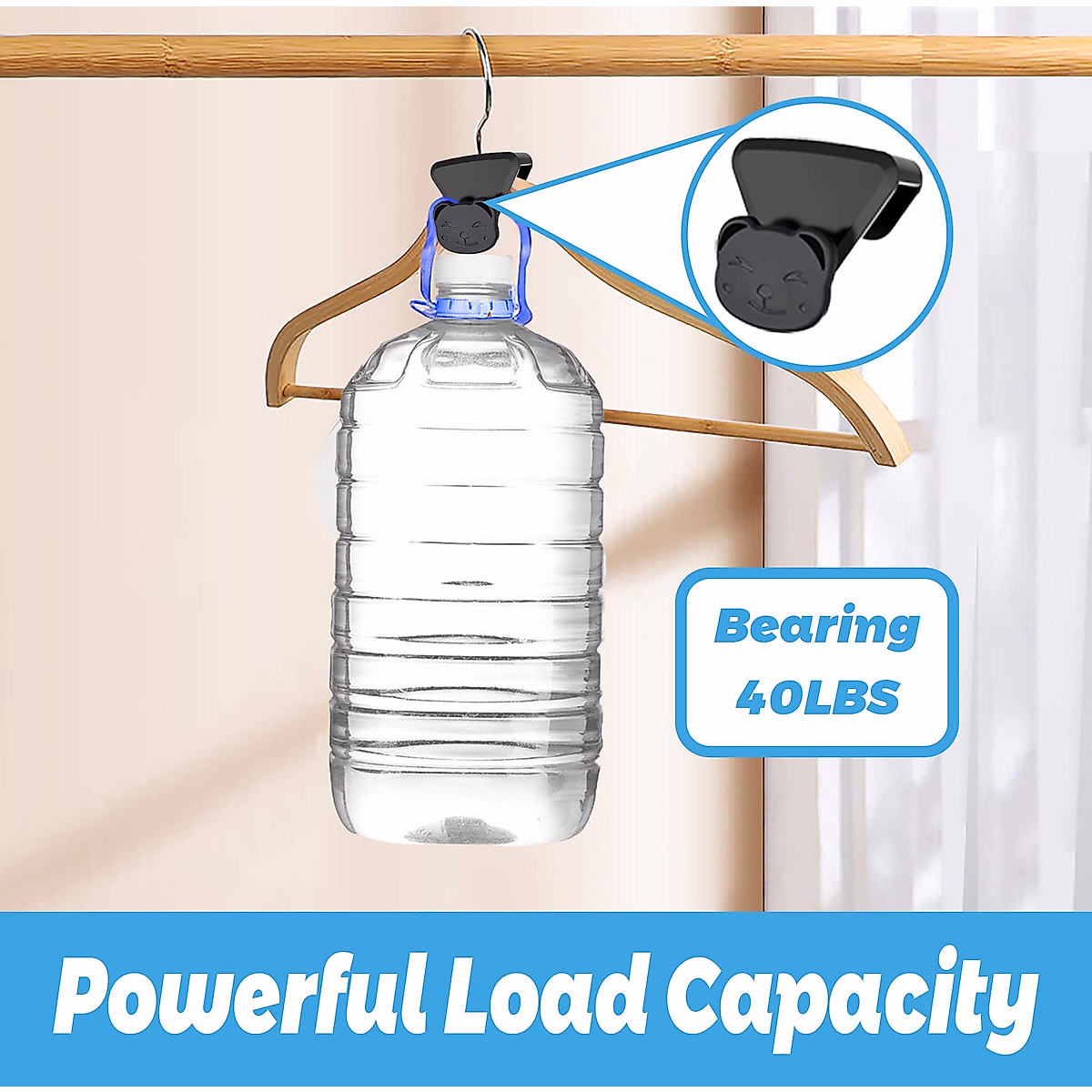 CULASIGN 36 Pack Space Saving Hanger Hooks, Clothes Hanger Connector Hooks, Premium ABS Materials Clothes Organizer, Save 7X Closet Space, Fits All Hangers