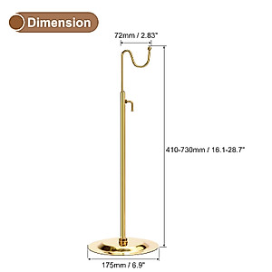 uxcell Purse Display Stand Adjustable Tabletop Single Hook Handbag Rack Stainless Steel Bag Holder for Retail Boutique Store - Gold