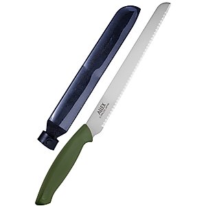 ALLEX Insulation Knife with Sheath Japanese Stainless Steel 8 Inch Long Cut, Insulation and Styrofoam Cutter with Blade Case, Serrated Sharp Duct Knife Tool, Made in JAPAN