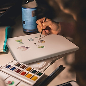 FIXSMITH Stretched Canvas for Painting- 8x10 Inch,Bulk Pack of 12,Primed,100% Cotton,5/8 Inch Profile of Super Value Pack for Acrylics,Oils & Other Painting Media.