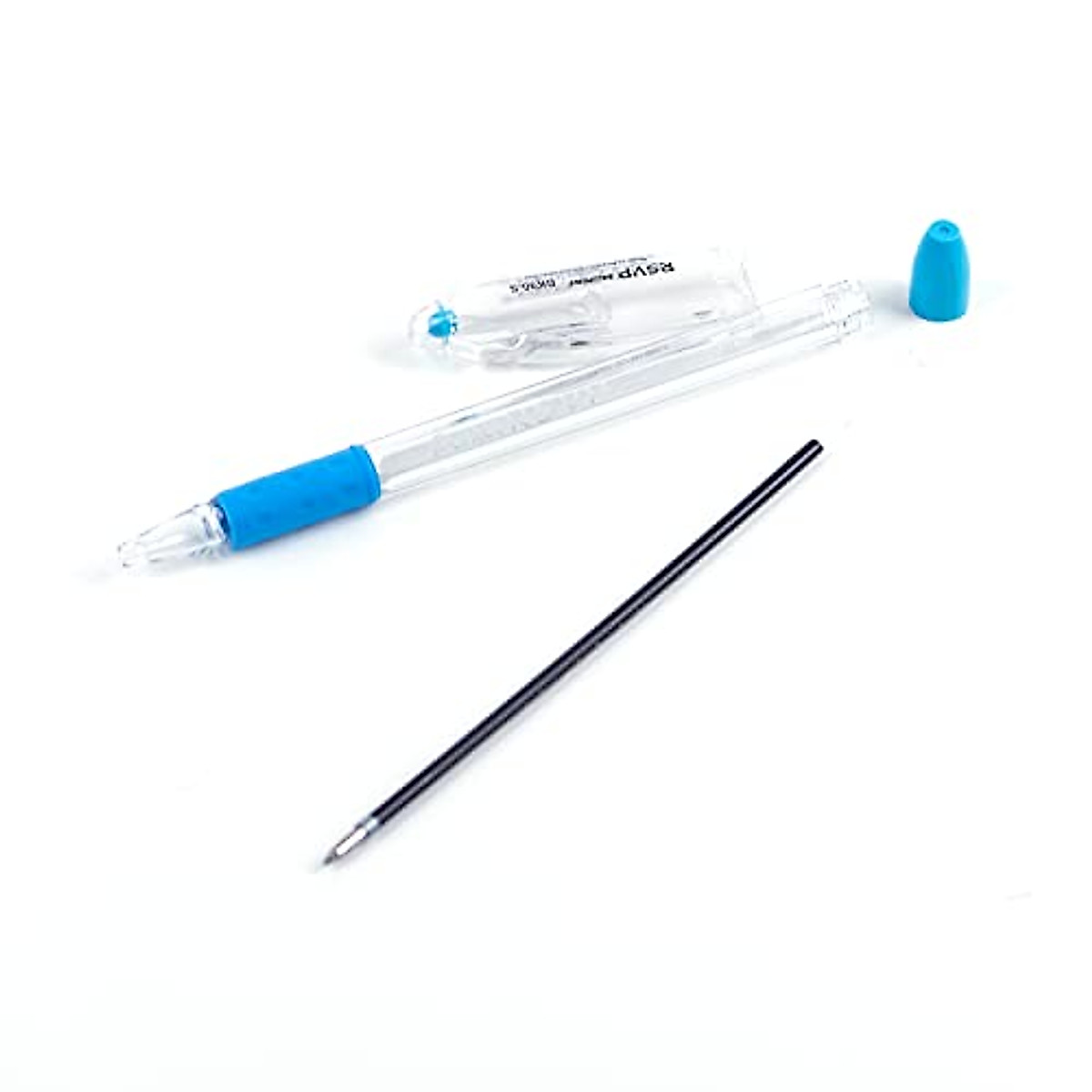 Pentel R.S.V.P. Ballpoint Pen, 0.7mm Fine Tip, Sky Blue Ink, Box of 12 (BK90-S)