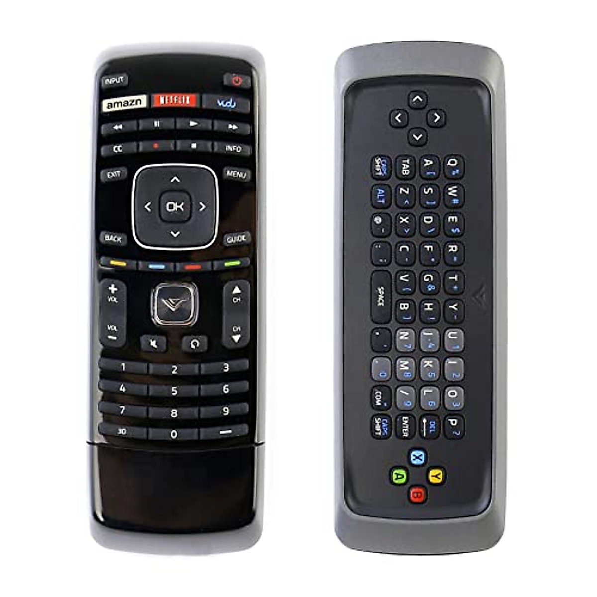 XRT301 Qwerty Keyboard Replace Remote Control fit for VIZIO 3D Smart TV M3D550SL M3D470KD M320SR XRT301 E3D320VX E3D420VX E3D470VX E472VLE E552VLE XVT554SV M3D460SR XVT323SV XVT373SV M3D421SR M3D550SR