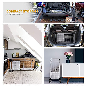 OmniRolls Grocery Shopping Cart with Swivel Wheels, Folding Shopping Cart with Wide Cushion Handle, Mesh Bottom and Brake System, Silve,